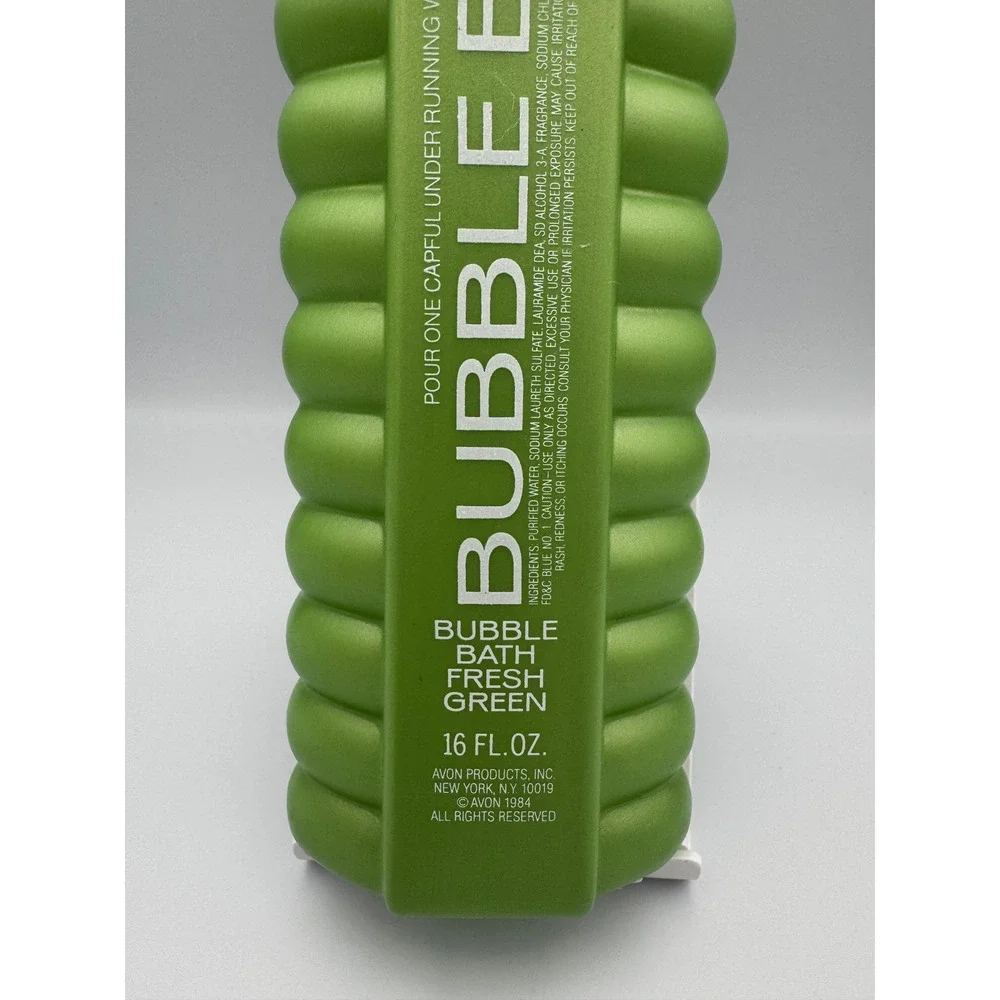 Bath & Body | Vintage Avon Fresh Green Bubble Bath 16 Oz 1984 Ribbed ...